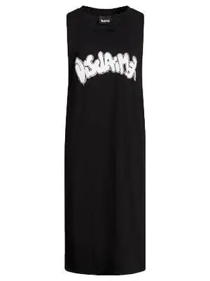 DISCLAIMER Midi Dress With Appliqués - Black