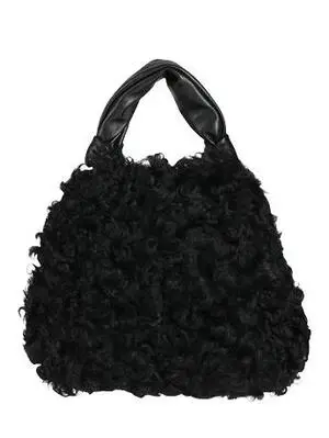 JIL SANDER Shearling Handbag - Black