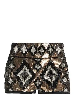 Elisabetta Franchi High-waisted Hot Pants With Appliqués - Black