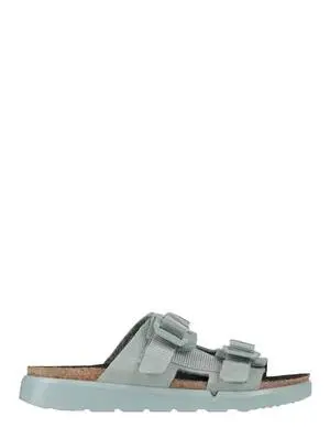BIRKENSTOCK Nubuck Leather And Textile Sandals - Sage Green