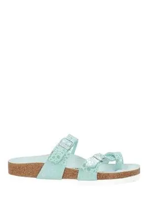 BIRKENSTOCK Thong Sandal In Light Leather - Green