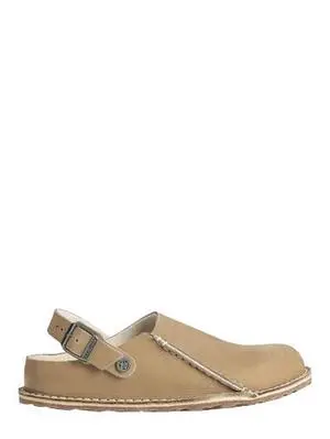 BIRKENSTOCK Lutry Leather Mules - Beige