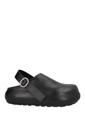 JIL SANDER Leather Clogs - Black