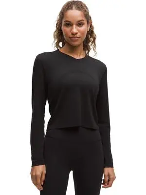 Lululemon Swiftly Open-hole V-neck Long-sleeve Shirt - Black
