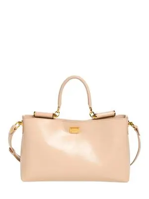 Dolce & Gabbana My Sicily Leather Shoulder Bag - 80095 Nudo 1