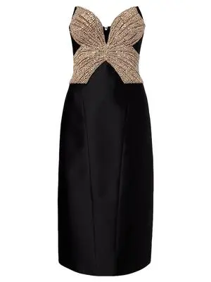 Costarellos Tala Embellished Cocktail Dress - Black