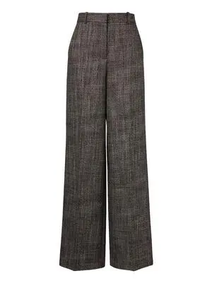 JOSEPH Hawley Virgin Wool Wide-leg Pants - Brown