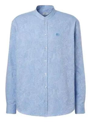 Etro Guru Striped Cotton Shirt - Blue