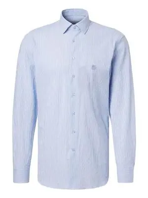 Etro Roma Striped Cotton Shirt - Blue