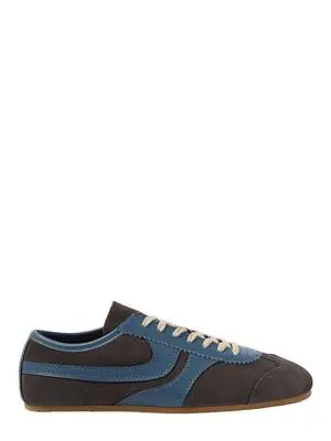 Dries Van Noten Leather-trimmed Suede Sneakers - Grey
