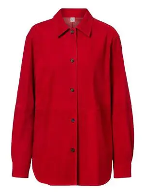 TOTEME Suede Overshirt - Red