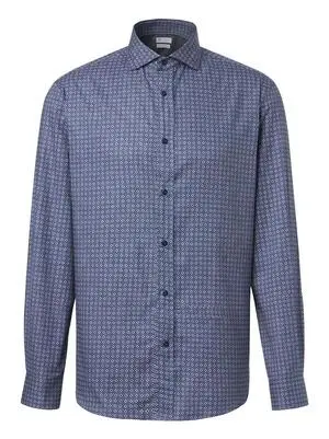 Brunello Cucinelli Printed Cotton Shirt - Blue