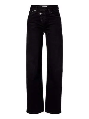 AGOLDE Arc Criss Cross Barrel-leg Jeans - Black