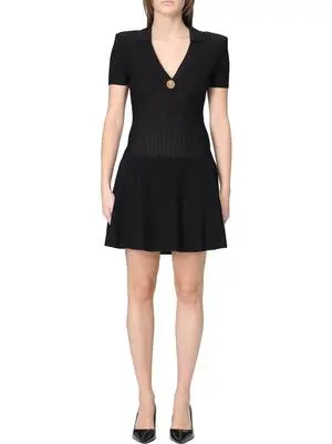 Balmain A-line Mini Dress - Black