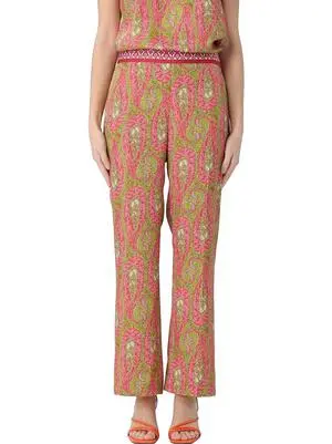 Etro Paisley Print Trousers - Cherry