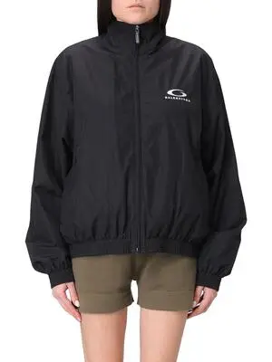 Balenciaga Logo Zip-up Jacket - Black