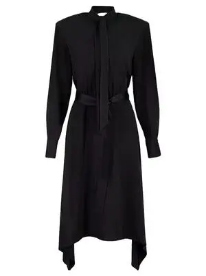 Stella McCartney Tie-neck Midi Dress - Black