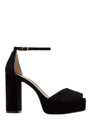 STUART WEITZMAN Platform Ankle-strap Sandals - Black