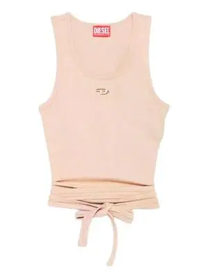 DIESEL Logo Tie Tank Top - Pink