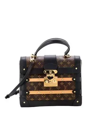 LOUIS VUITTON Trianon Handbag Monogram Canvas Pm Satchel - Brown