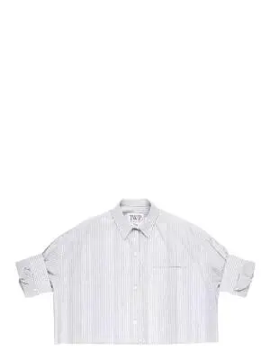 TWP Cropped Shirt - White