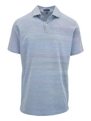 Peter Millar Striped Short-sleeve Polo Shirt - Blue