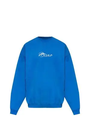 Vetements Slogan-embroidered Sweatshirt - Blue