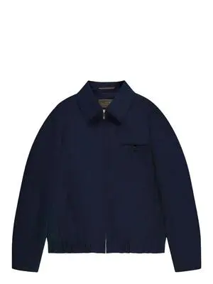 Montedoro Collared Zip Bomber Jacket - Blue