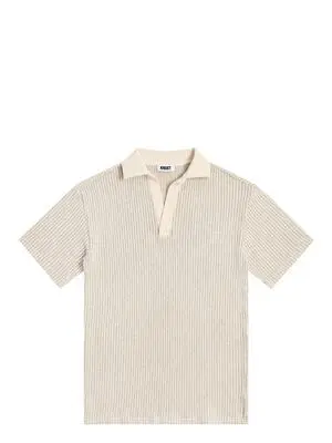 KROST Striped Short-sleeve Polo - Cream