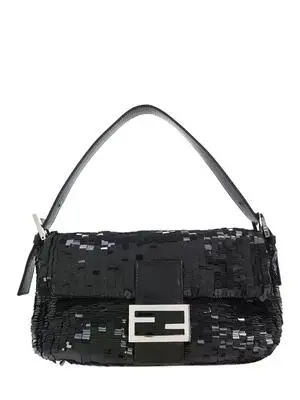 Fendi 2009 Baguette Sequin-embellished Shoulder Bag - Black
