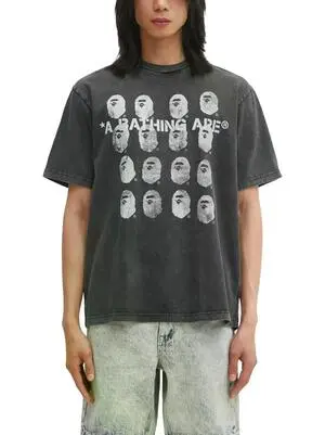 A BATHING APE Garment Dye Logo-print T-shirt - Black