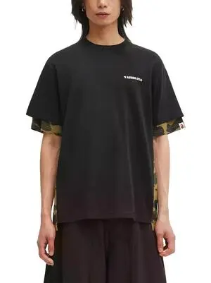 A BATHING APE 1st Camo Heavy Washed Blocking T-shirt - Black