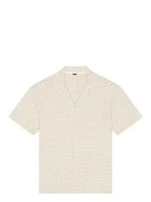 KROST Checkered Knit Bowling Shirt - Cream