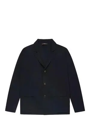 ZANONE Cotton Crepe Blazer - Blue