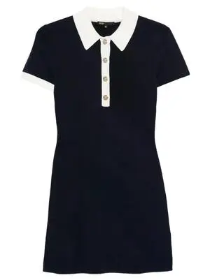 MAJE Buttoned Collar Knitted Dress