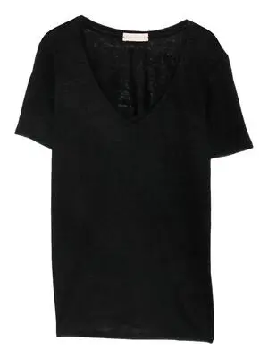 PUROTATTO V-neck T-shirt - Black