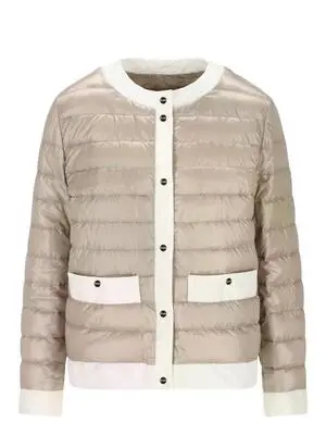 Herno Quilted Button Jacket - Neutrals