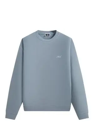 Kith Crystal Wash Interlock Vintage Crewneck - Blue