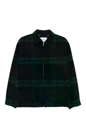 WTAPS Checked Zip-up Shirt Jacket - Blue