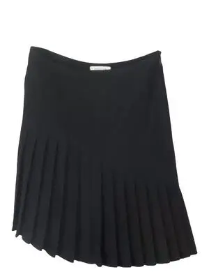 MUGLER Pleated Asymmetric Mini Skirt