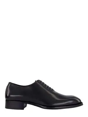TOM FORD Lace-up Leather Oxford Shoes - Black
