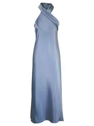 Galvan Halterneck Dress - Blue