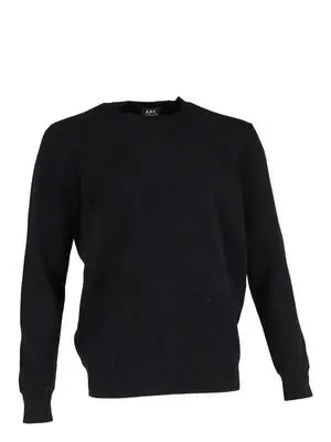 A.p.c. Crew-neck Wool Sweater - Black