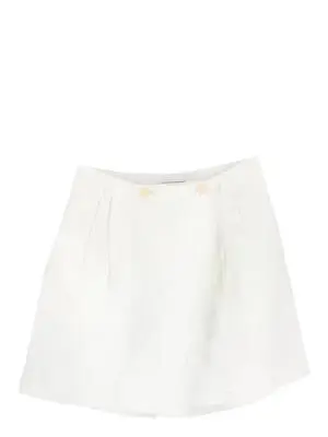 Bottega Veneta High-rise Linen Skirt - White