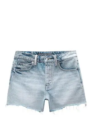 Alexander Wang Mid Rise Relaxed Short - Blue