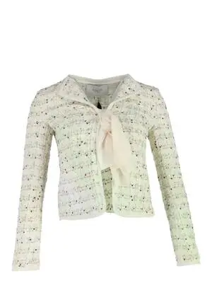 Giambattista Valli Bouclé Bow Jacket - Neutrals
