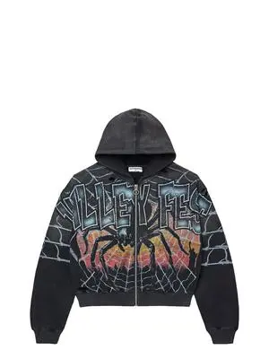 VALE FOREVER Widow Big Zip Up Hoodie - Black