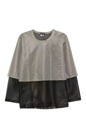 Comme Des Garçons Mesh Layered Long-sleeve T-shirt - Black