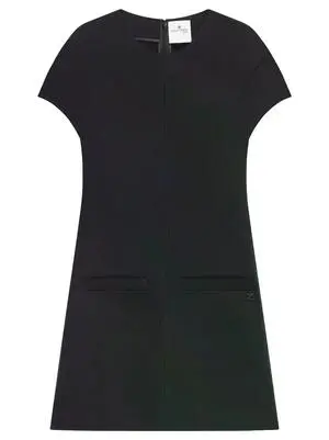 COURREGES Welt-pocket Mini Dress - Black