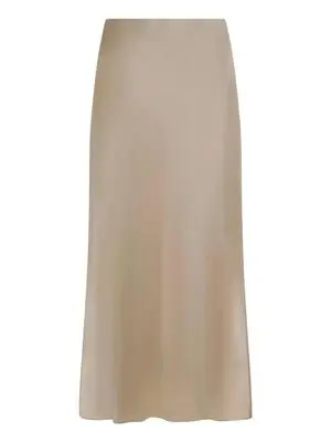 Brunello Cucinelli Slit Midi Skirt - Neutrals